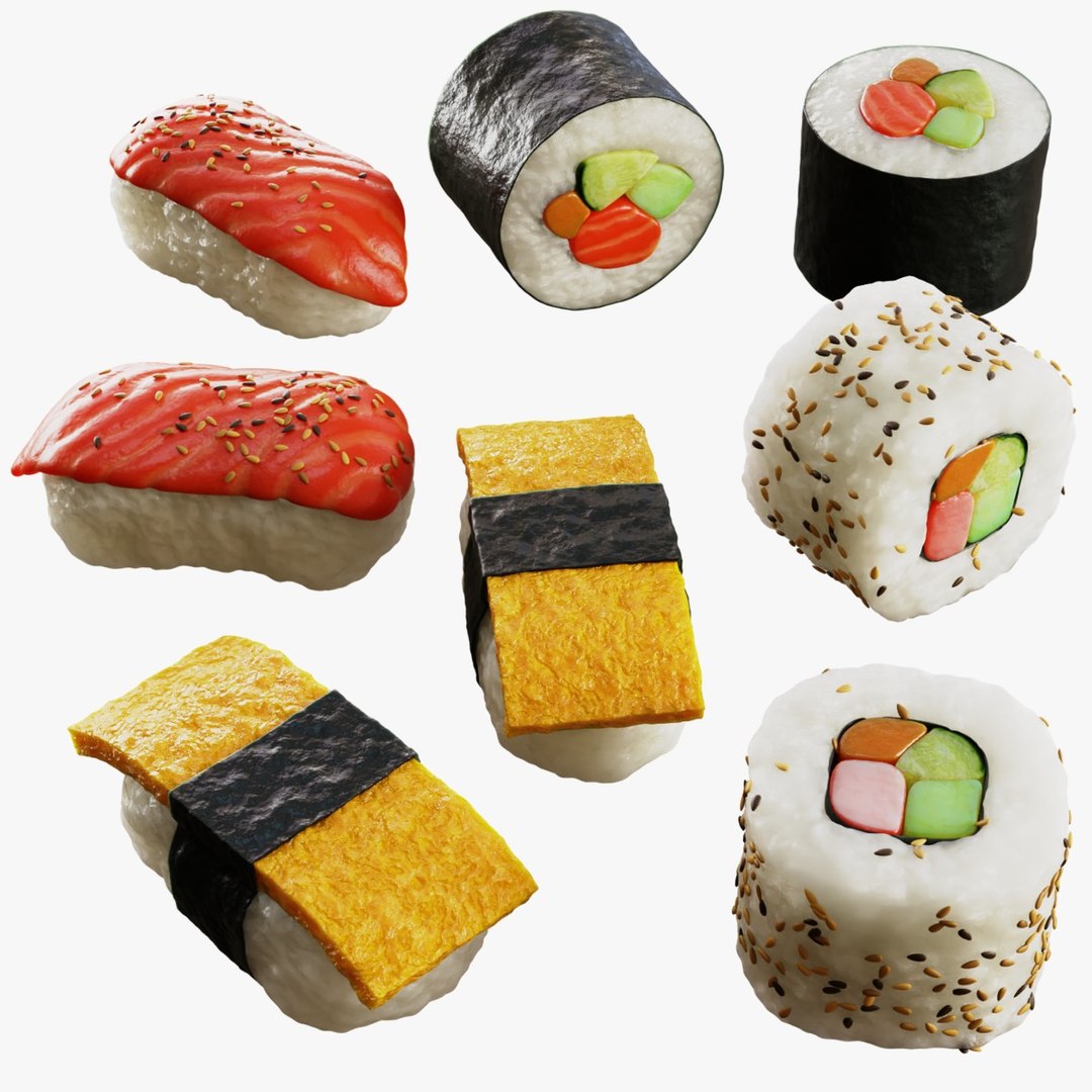 Blender Sushi 3D Model - TurboSquid 2202709