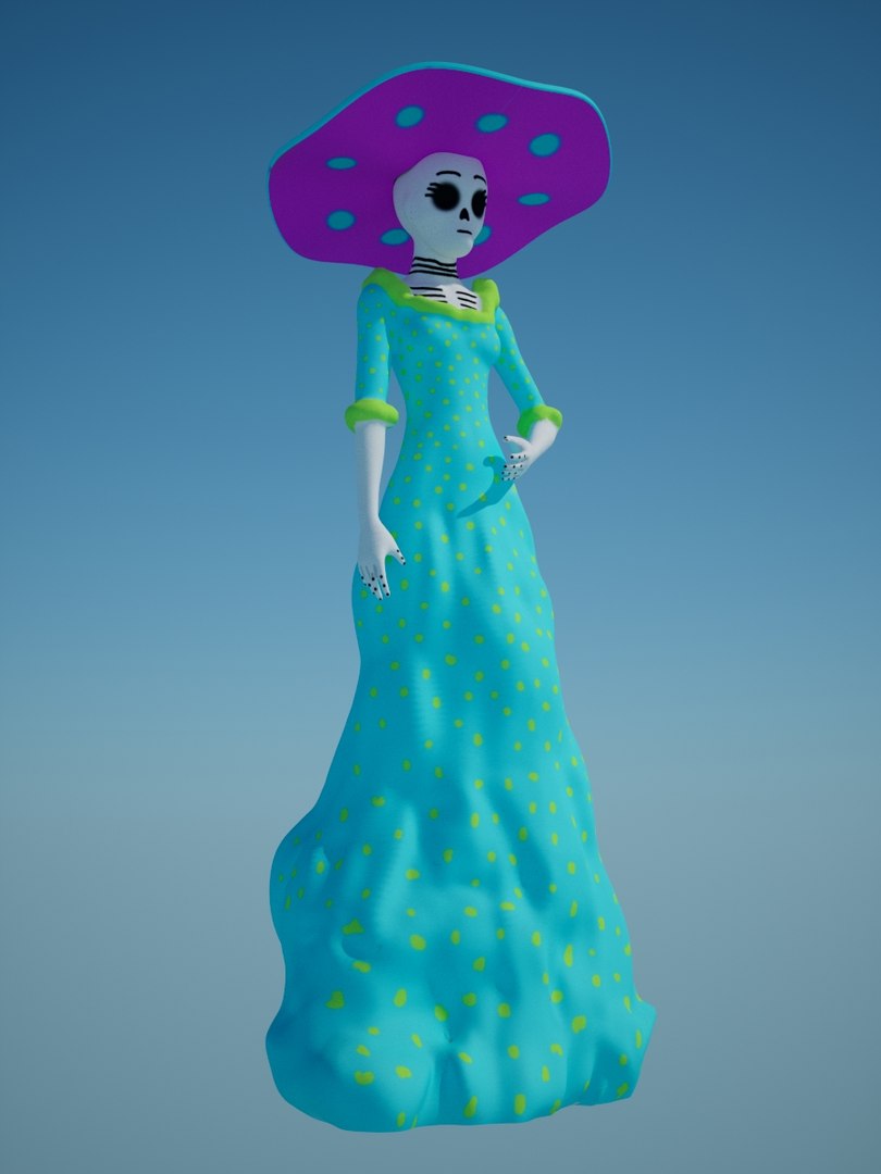 3D Model Mexican Catrina - TurboSquid 1157421