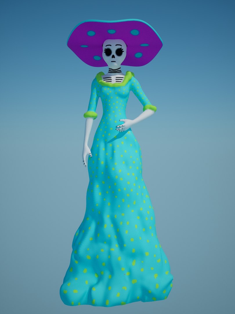 3D Model Mexican Catrina - TurboSquid 1157421