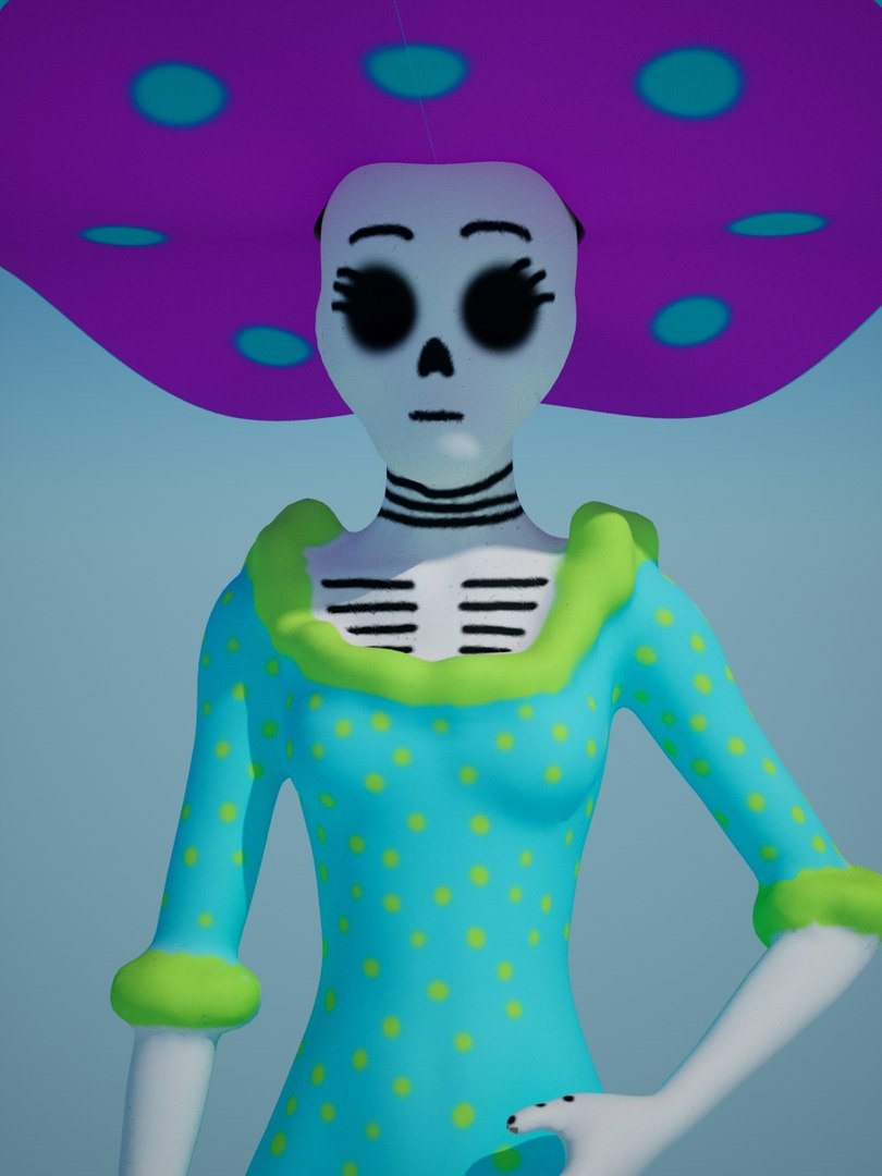 3D Model Mexican Catrina - TurboSquid 1157421
