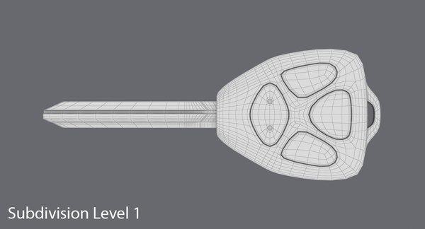 3d model of car-key-fob