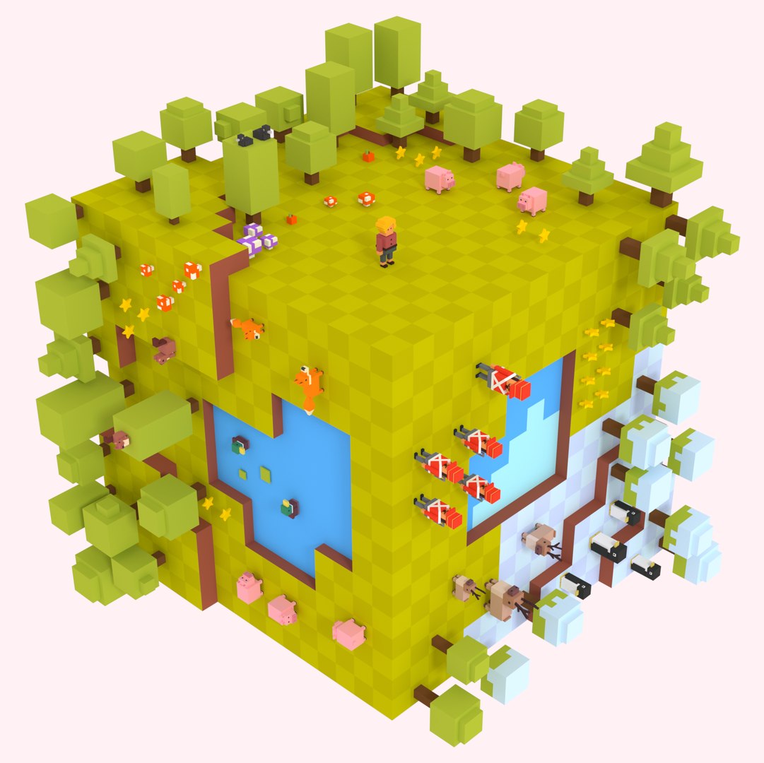 Cube Pack Adventure Model - TurboSquid 1232032