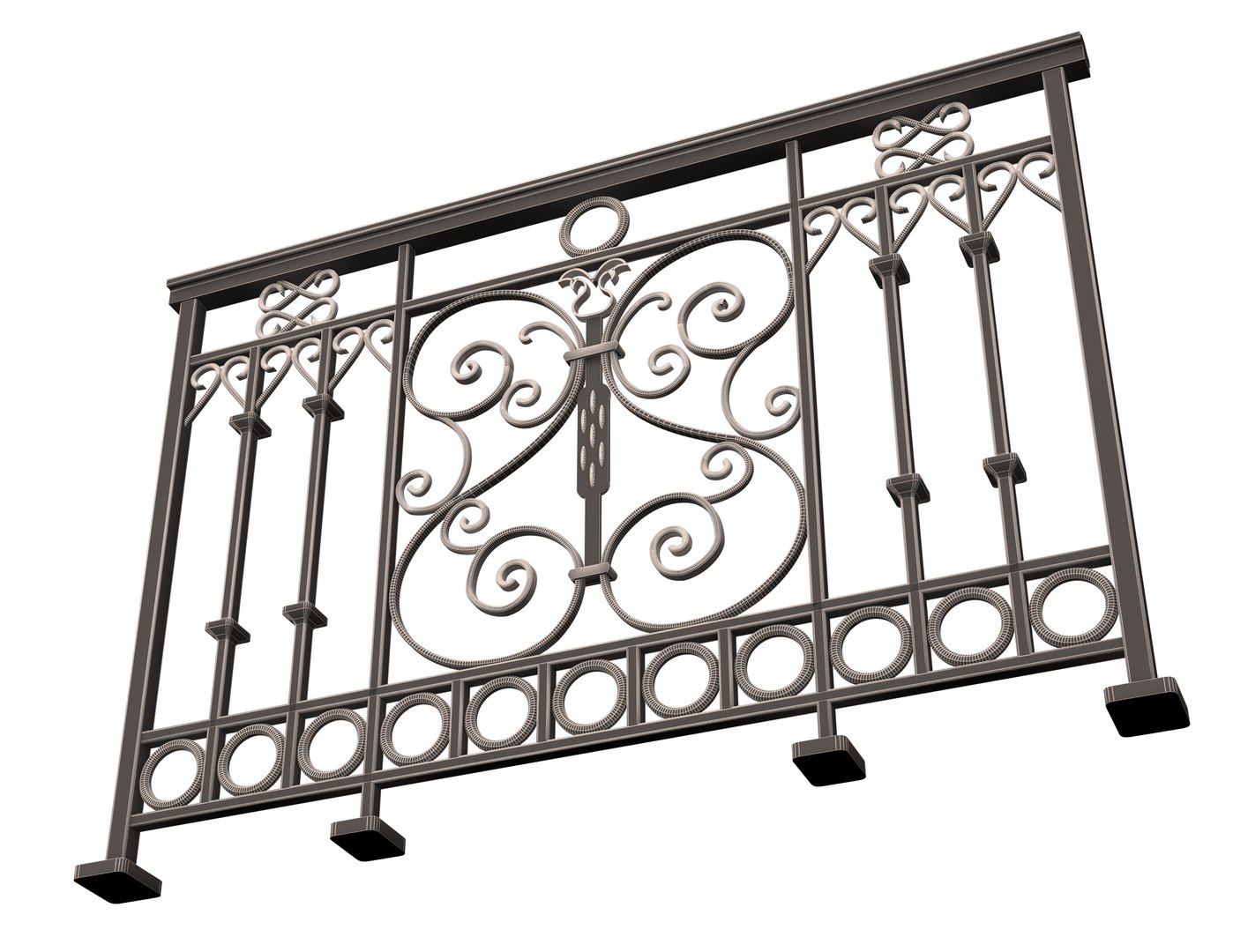 3D Forging Iron Forged Balcony Railing 08 - TurboSquid 1731383