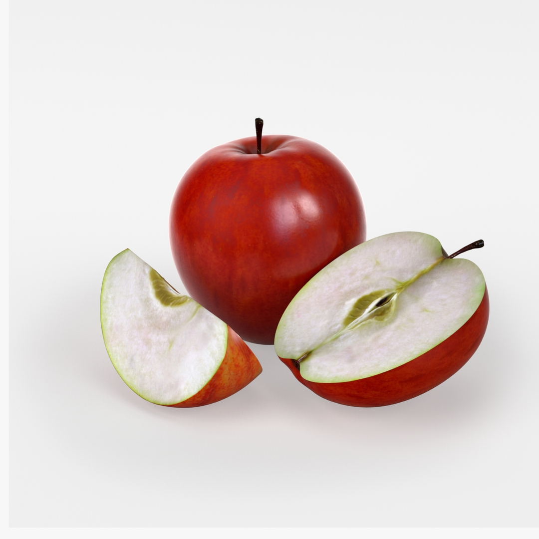 photorealistic red apple max free