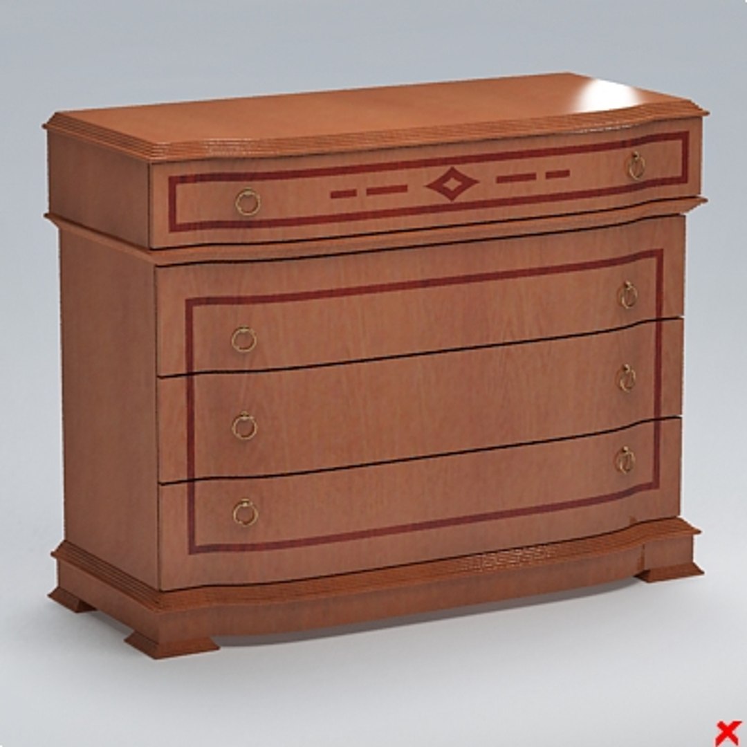 3d model of chest drawers