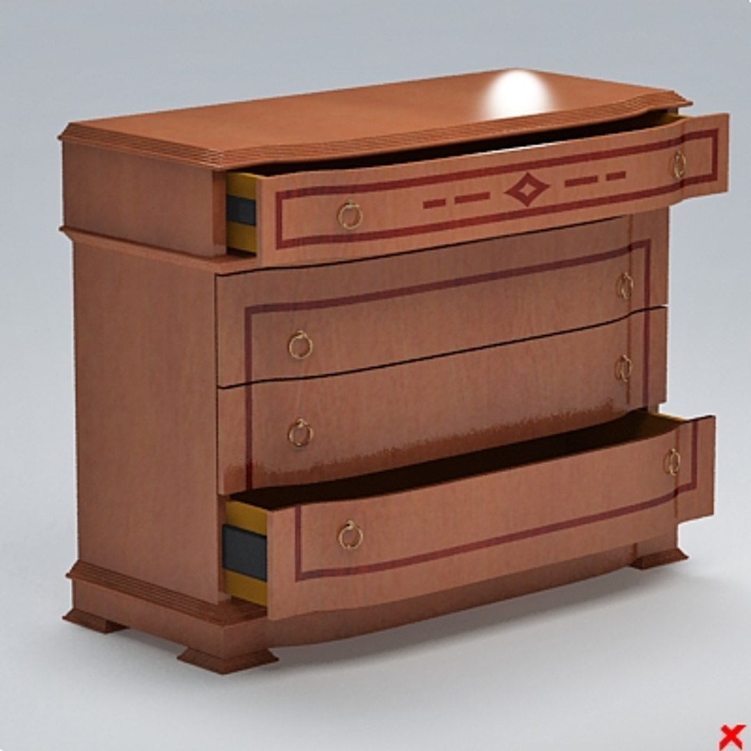 3d model of chest drawers