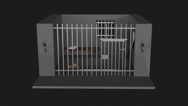 modelo 3d Prisión Lowpoly - TurboSquid 2166847