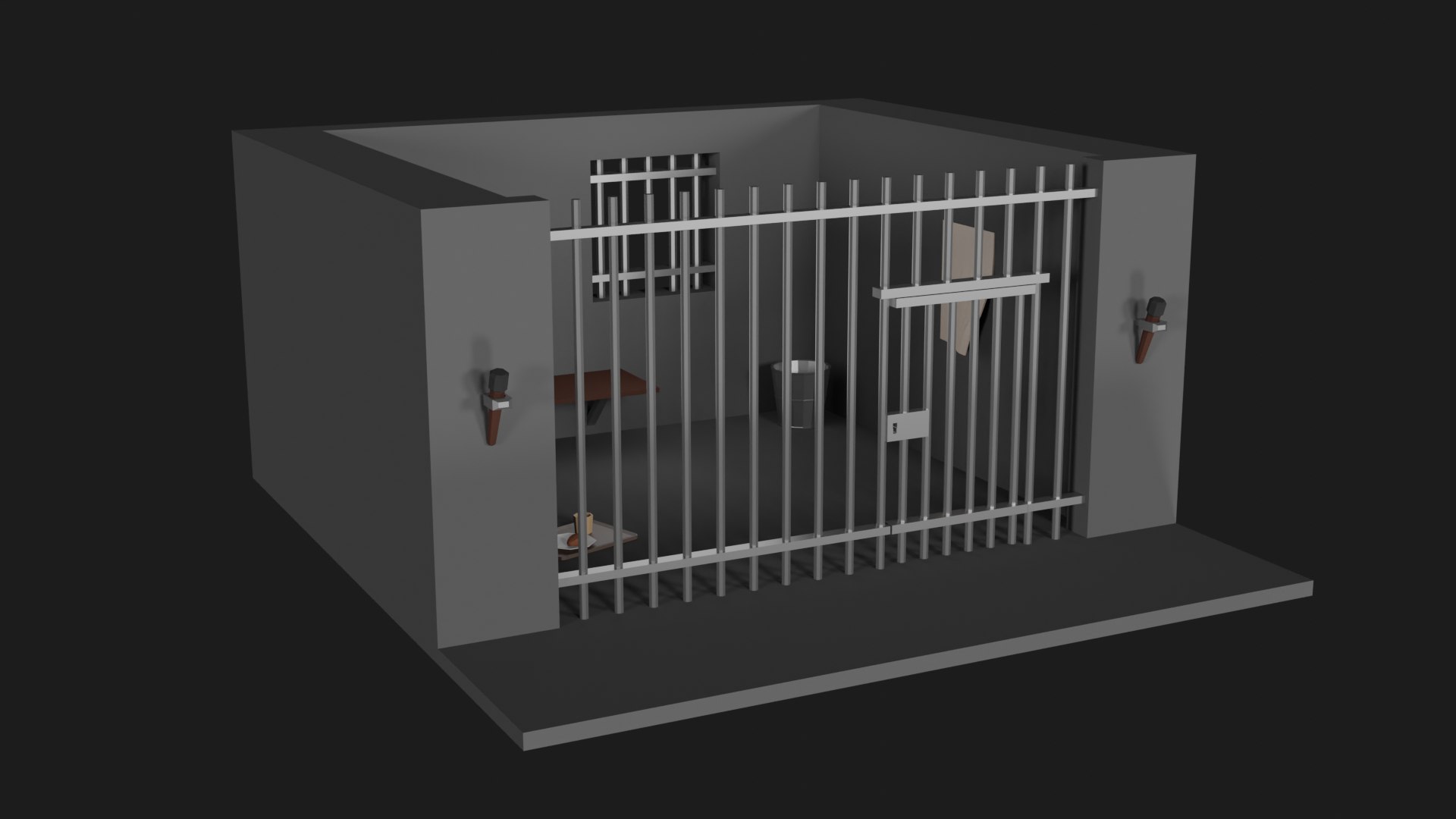 Lowpoly Prison model - TurboSquid 2166847