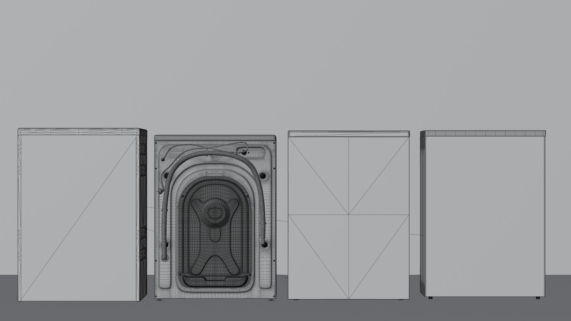 Washing Machine - Dryer - Laundry Low Poly 3D model 3D model ...