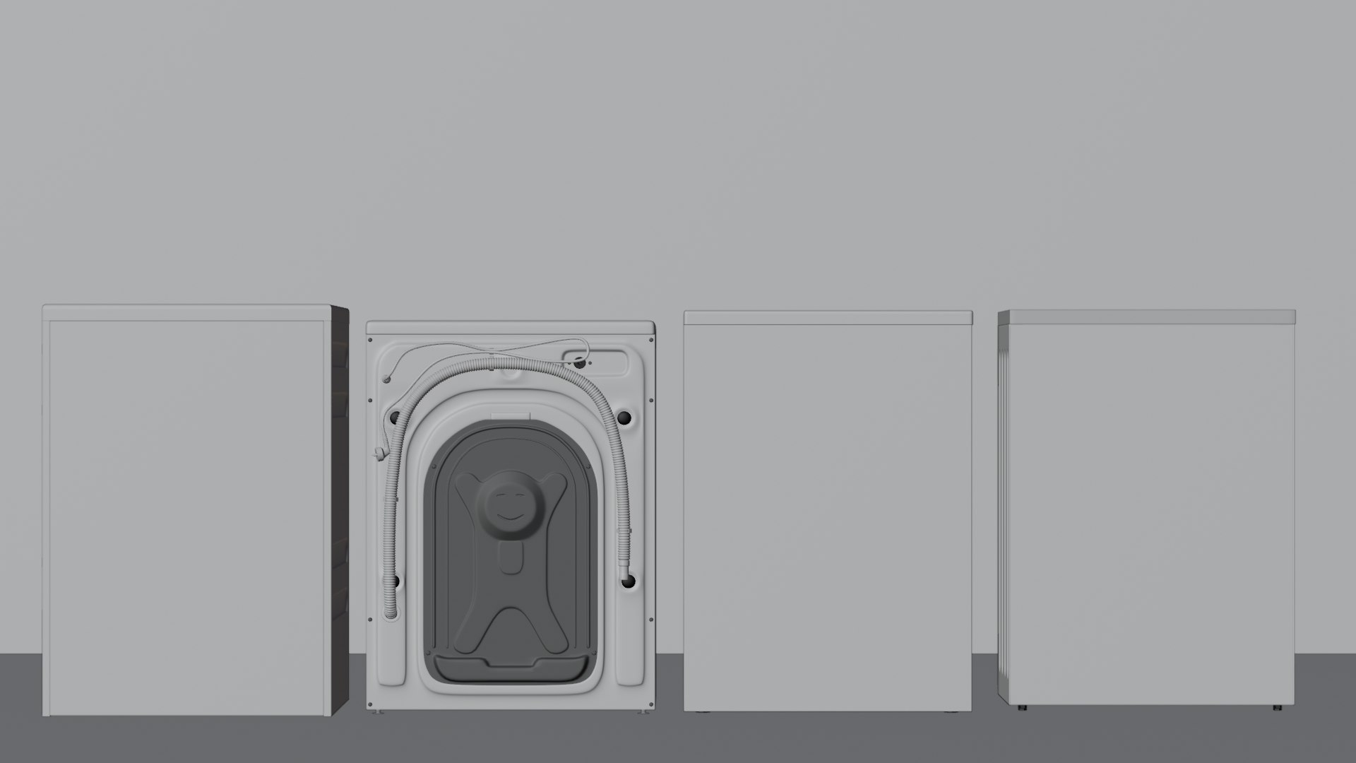 Washing Machine - Dryer - Laundry Low Poly 3D model 3D model ...