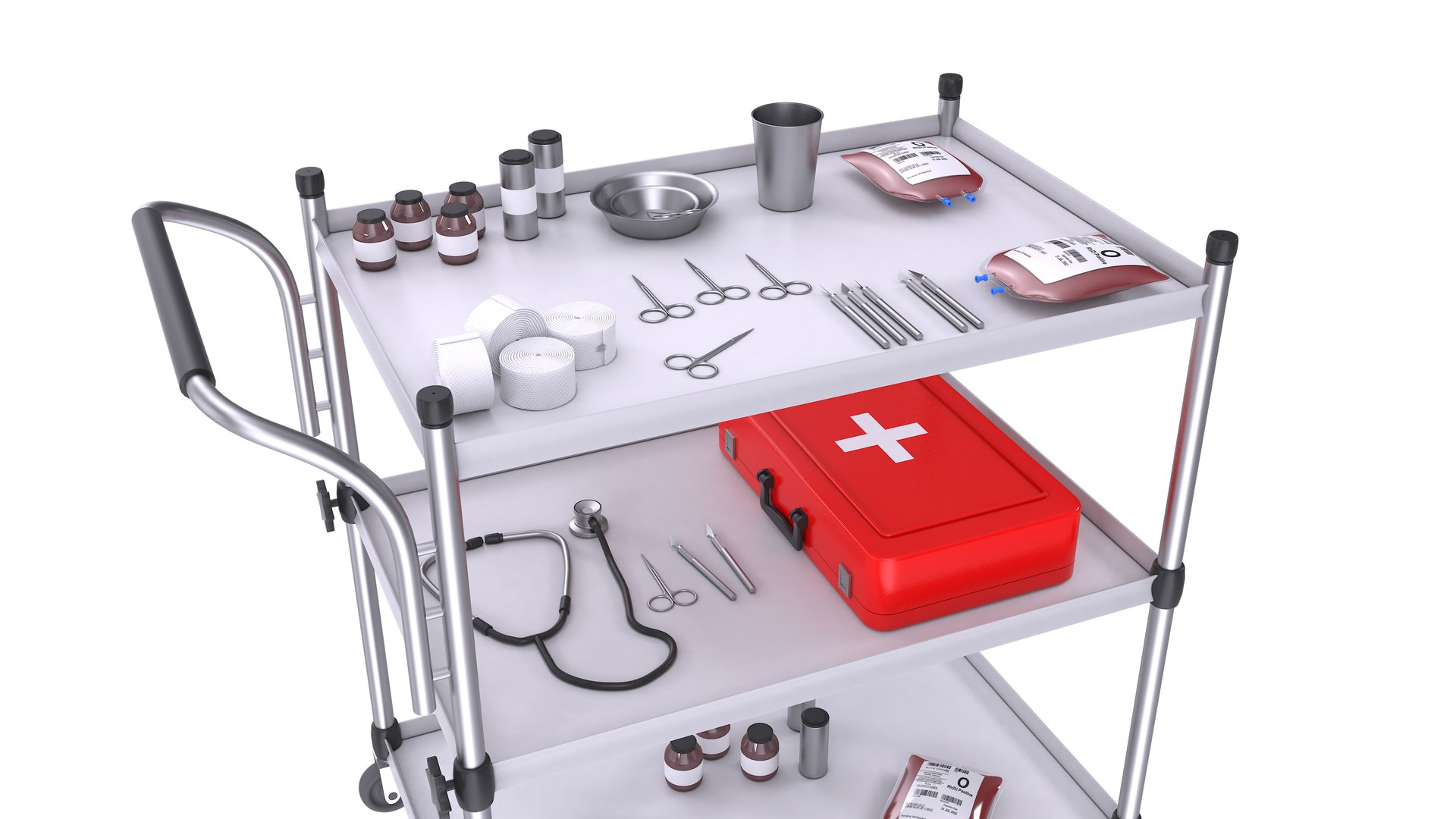 Medical Cart Collection 3D Model - TurboSquid 1864620