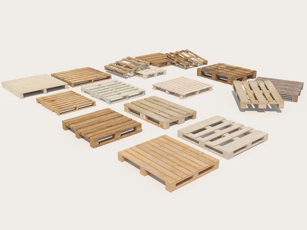 modelo 3d Palet de madera para logística, palet de carga, embalaje de ...