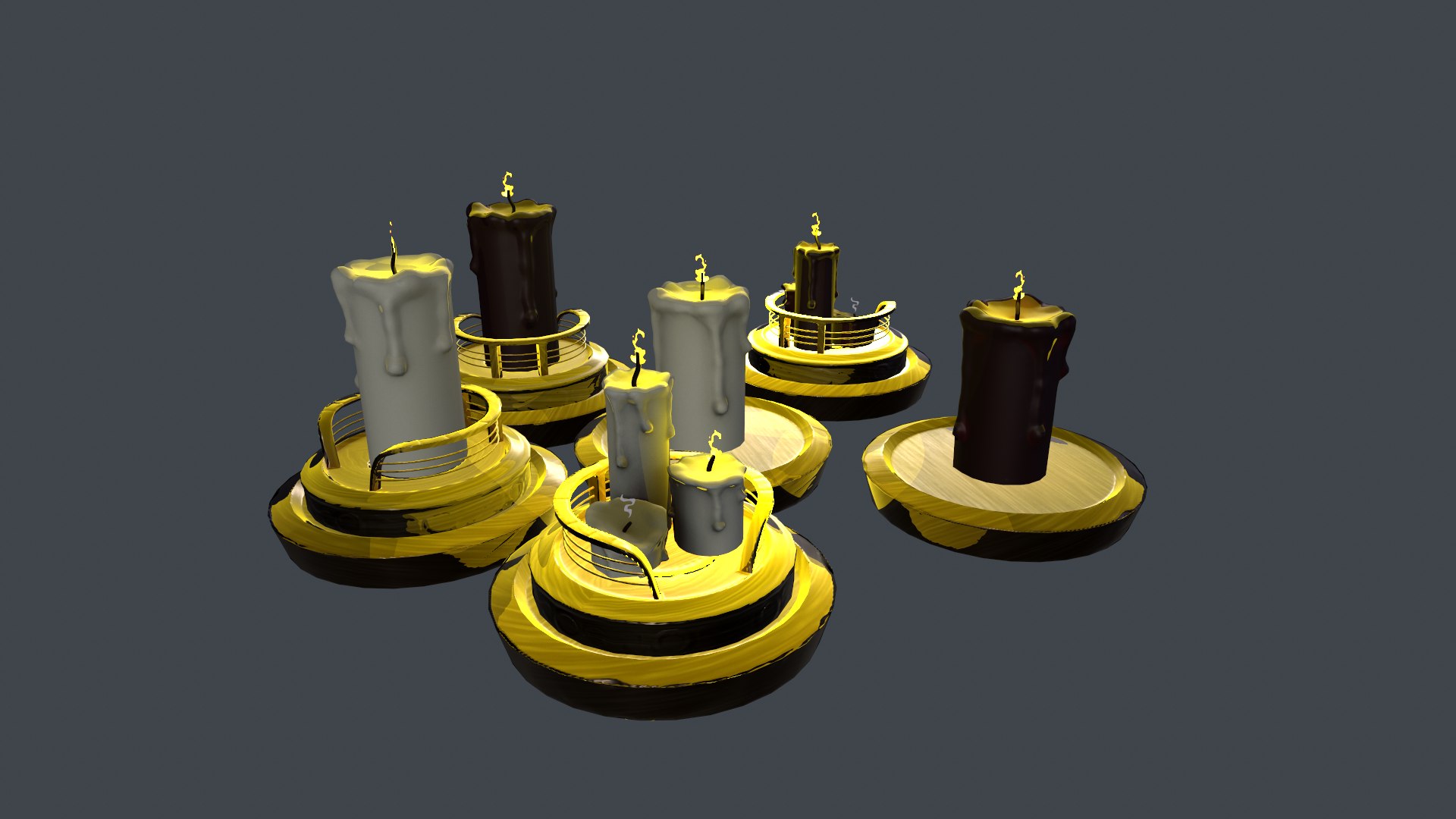 Stylized Candles 3D - TurboSquid 1741875