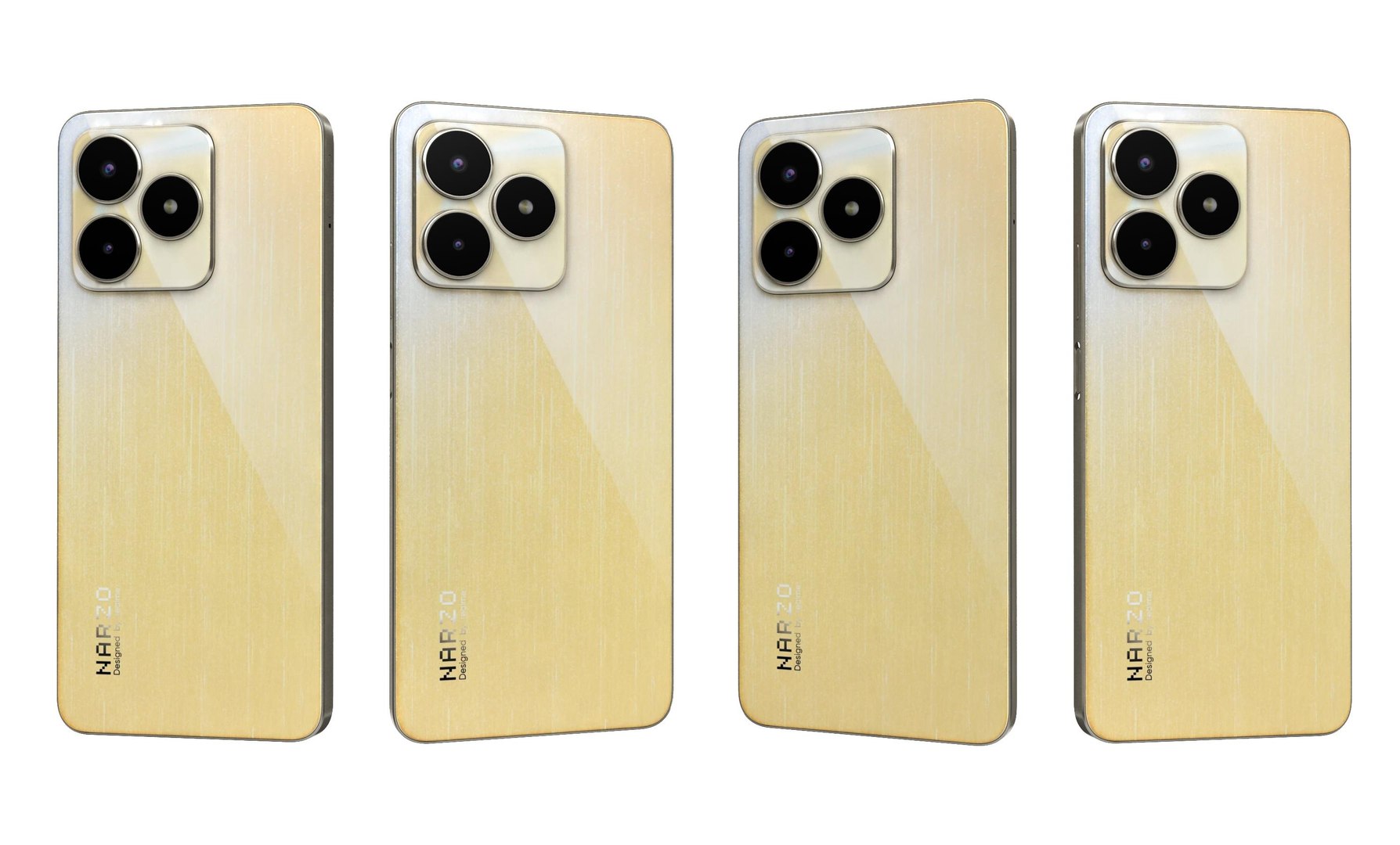 3D Realme Narzo N53 Black And Yellow model - TurboSquid 2073608