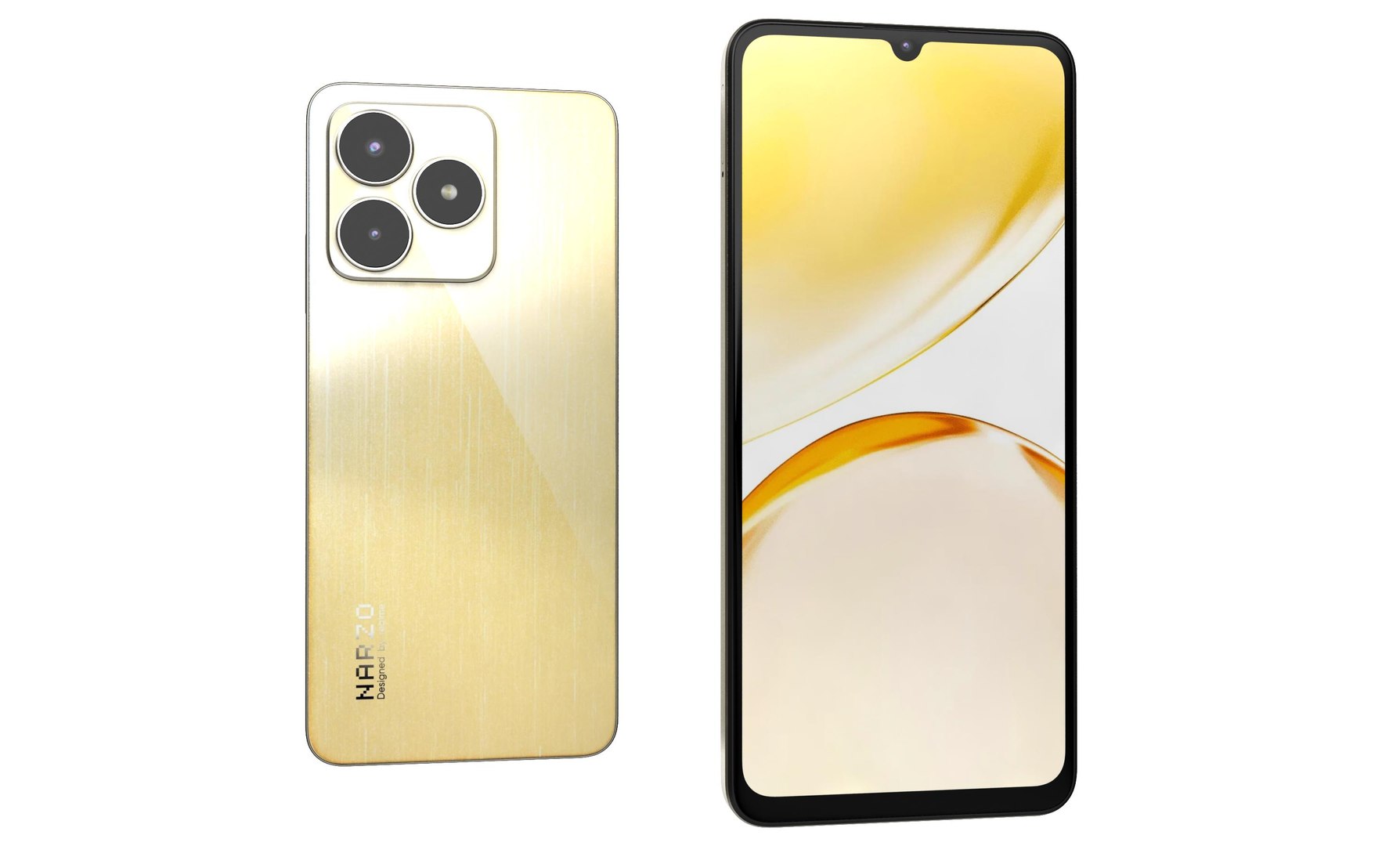 3D Realme Narzo N53 Black And Yellow model - TurboSquid 2073608