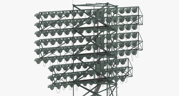 Stadium lights lit 3D model - TurboSquid 1479052