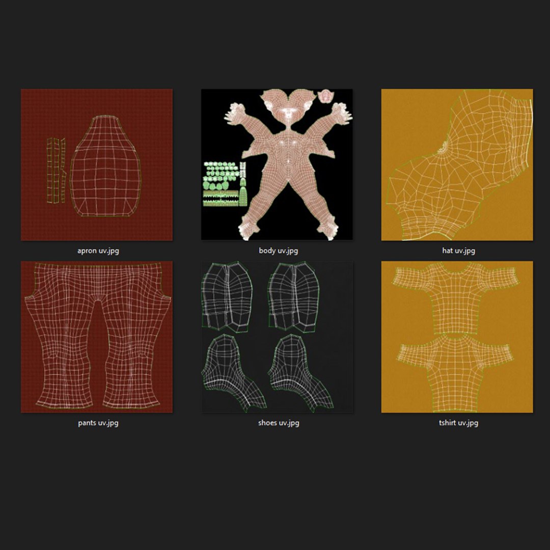 Cartoon Baker 3D - TurboSquid 1720878
