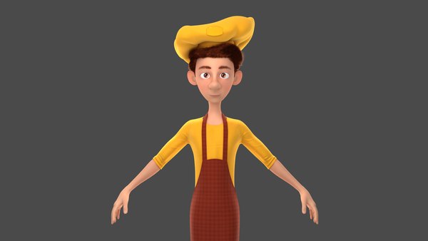 Cartoon Baker 3D - TurboSquid 1720878