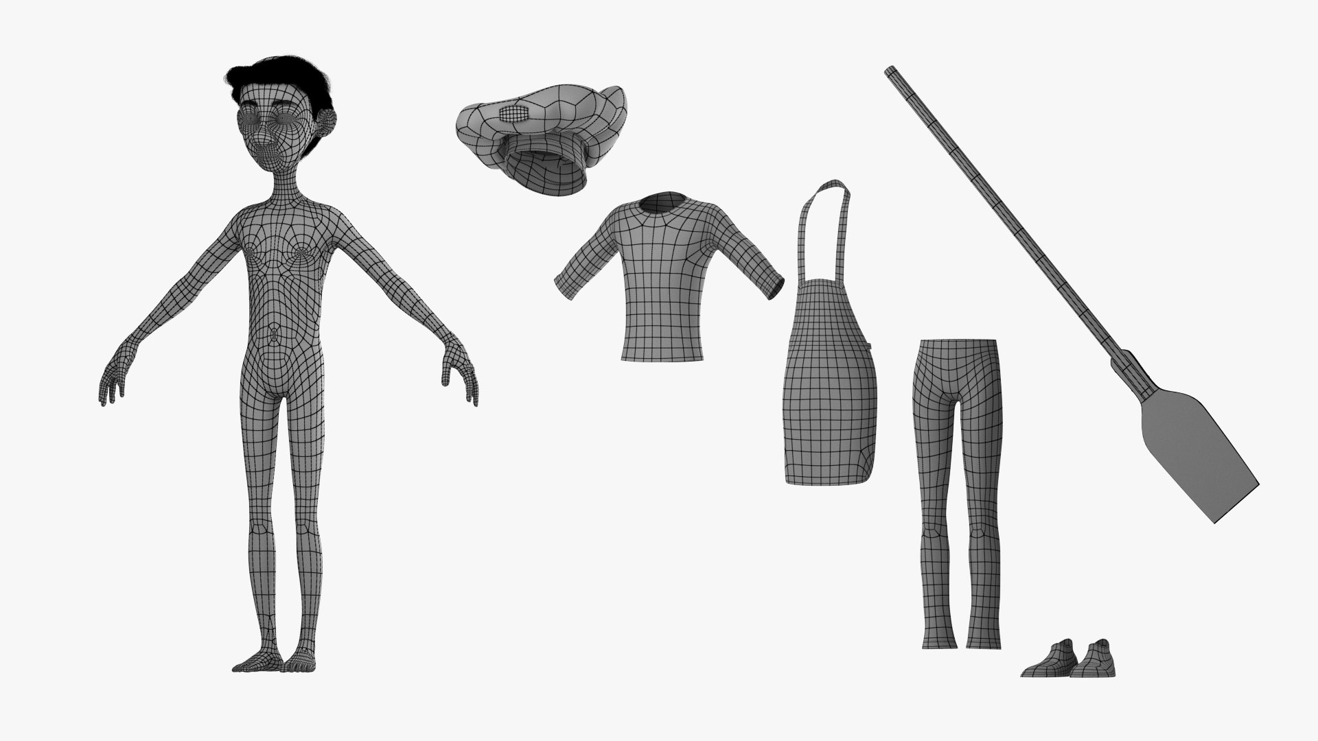 Cartoon Baker 3D - TurboSquid 1720878