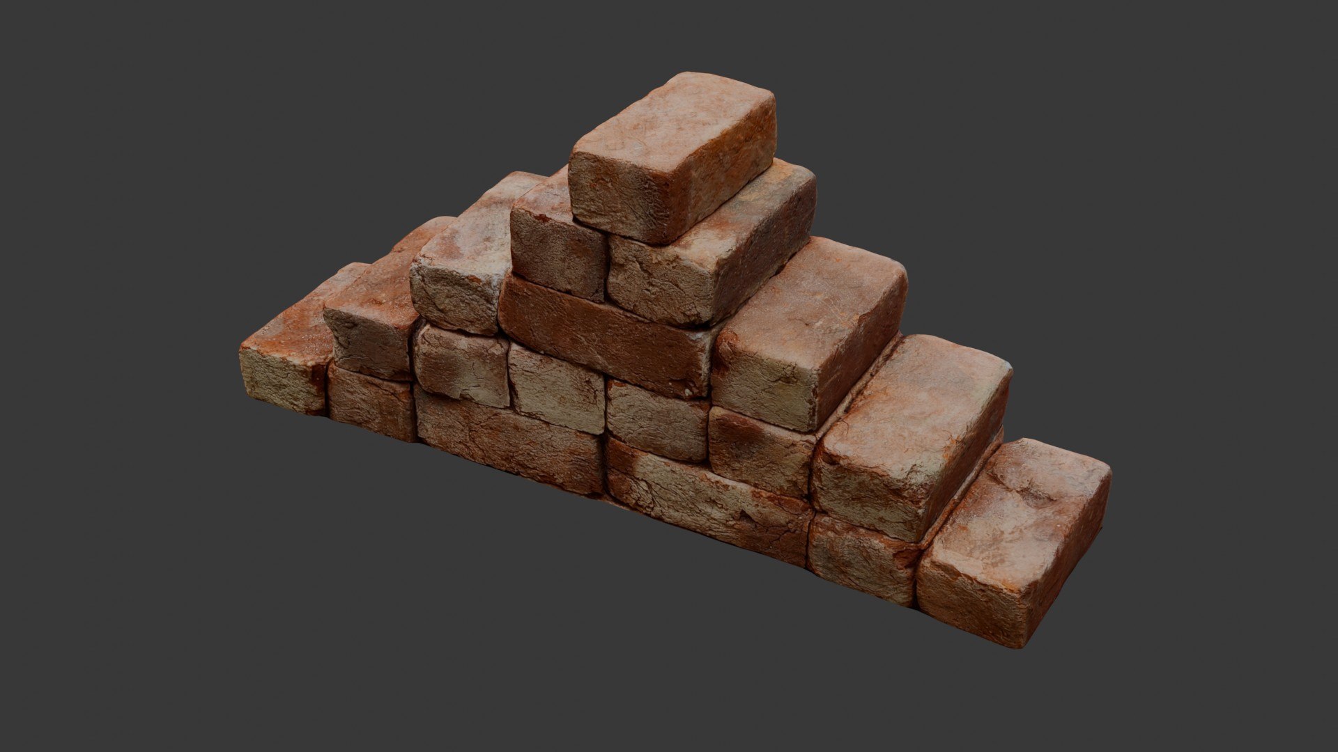 Aged Brick Staircase 3D Model - TurboSquid 2396175