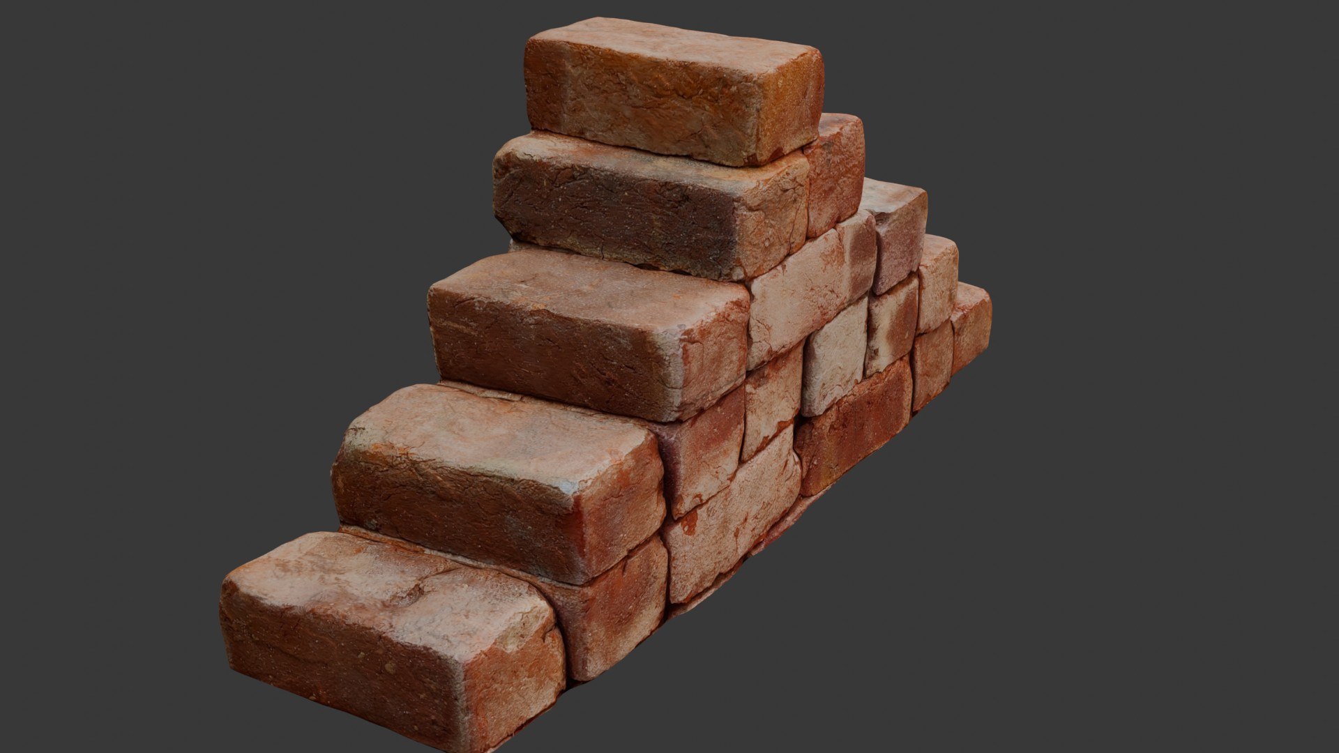 Aged Brick Staircase 3D Model - TurboSquid 2396175