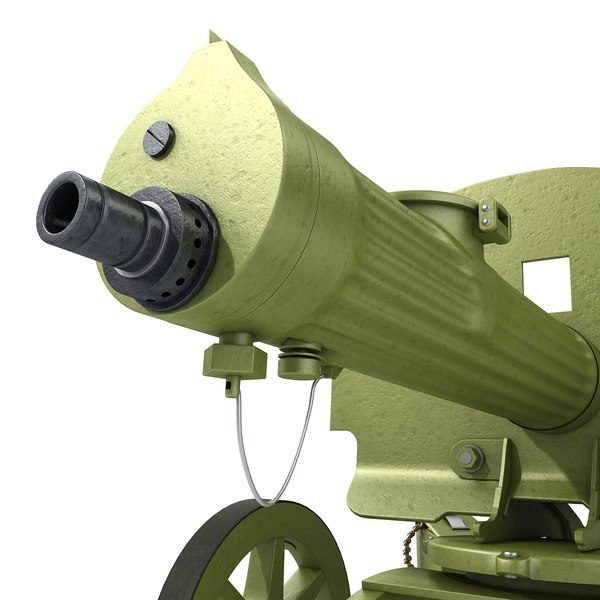 m1910 maxim machine gun 3d max