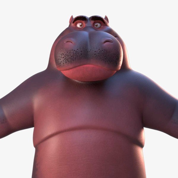 Hippo character animation model - TurboSquid 1641718
