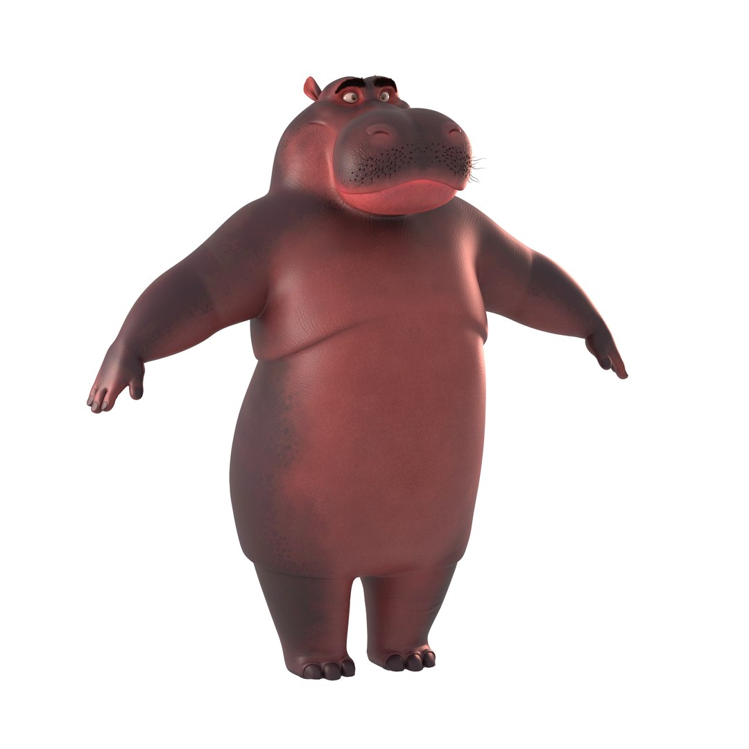 Hippo Character Animation Model - TurboSquid 1641718