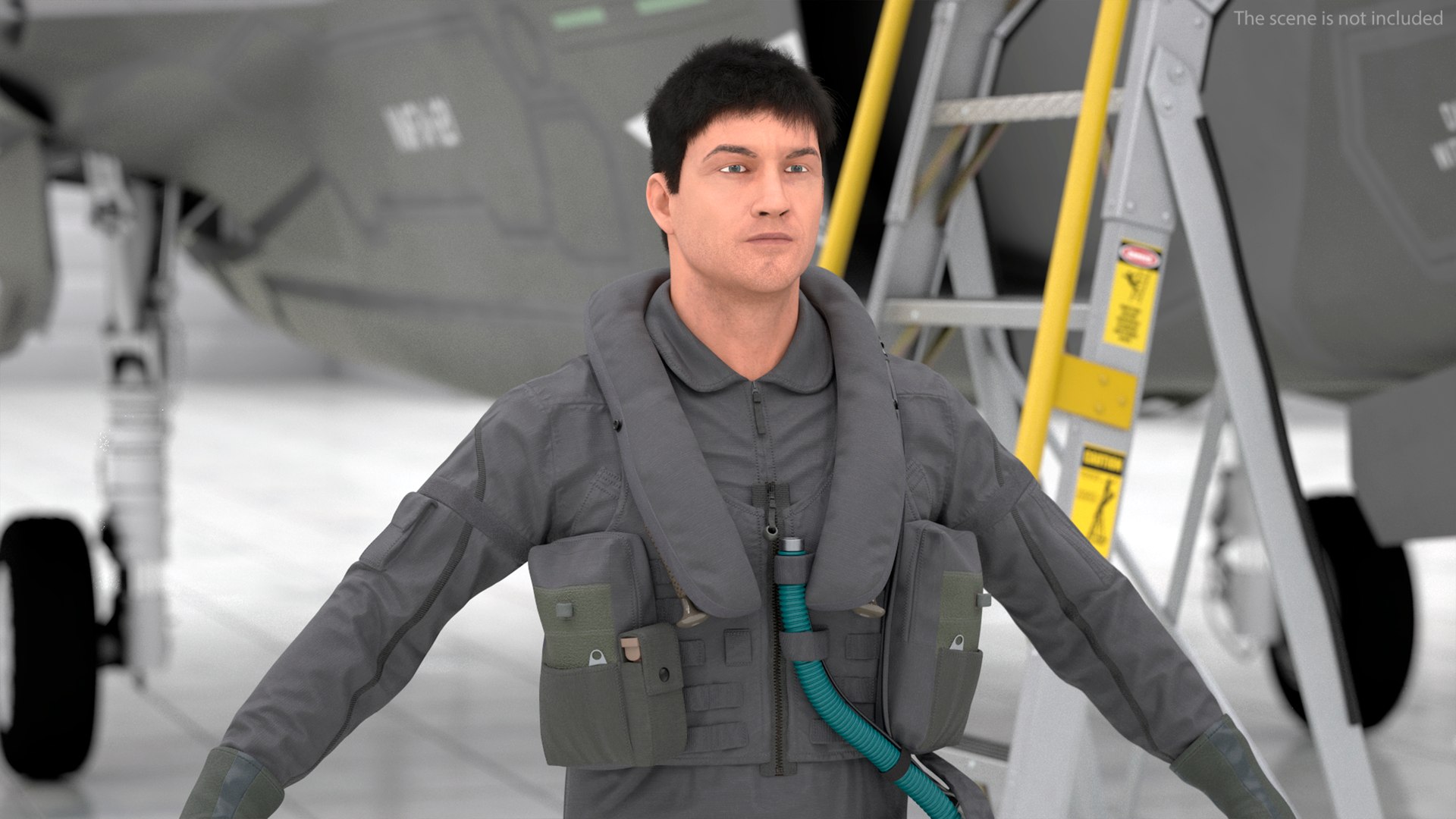3D Model USAF Pilot A-Pose Fur - TurboSquid 2378791