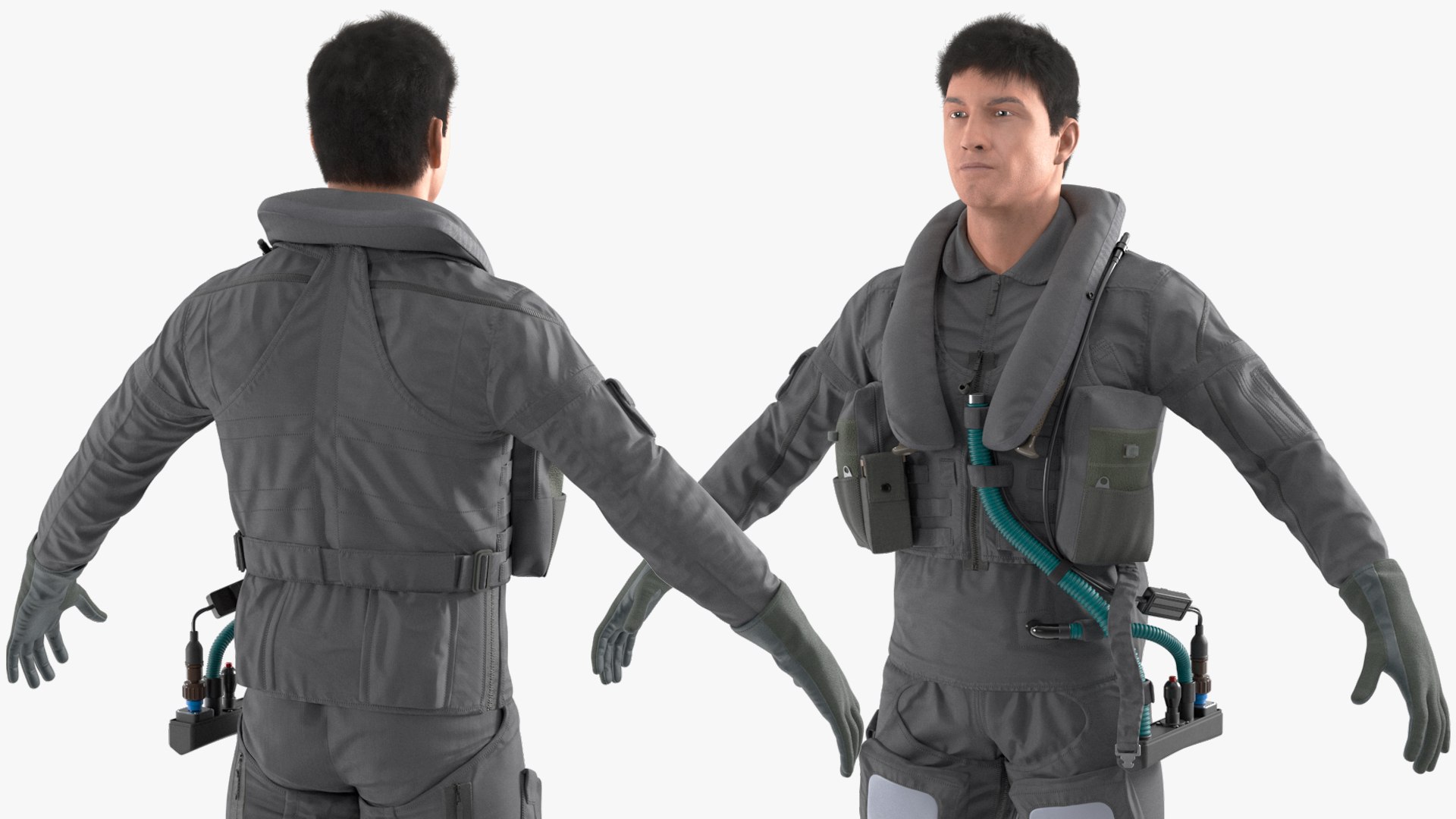 3D Model USAF Pilot A-Pose Fur - TurboSquid 2378791