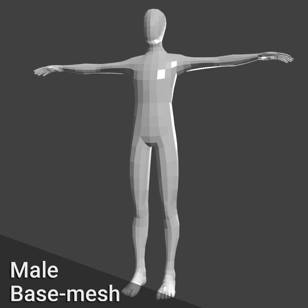 Simple Male Basemesh Mesh Character Model - TurboSquid 1376112