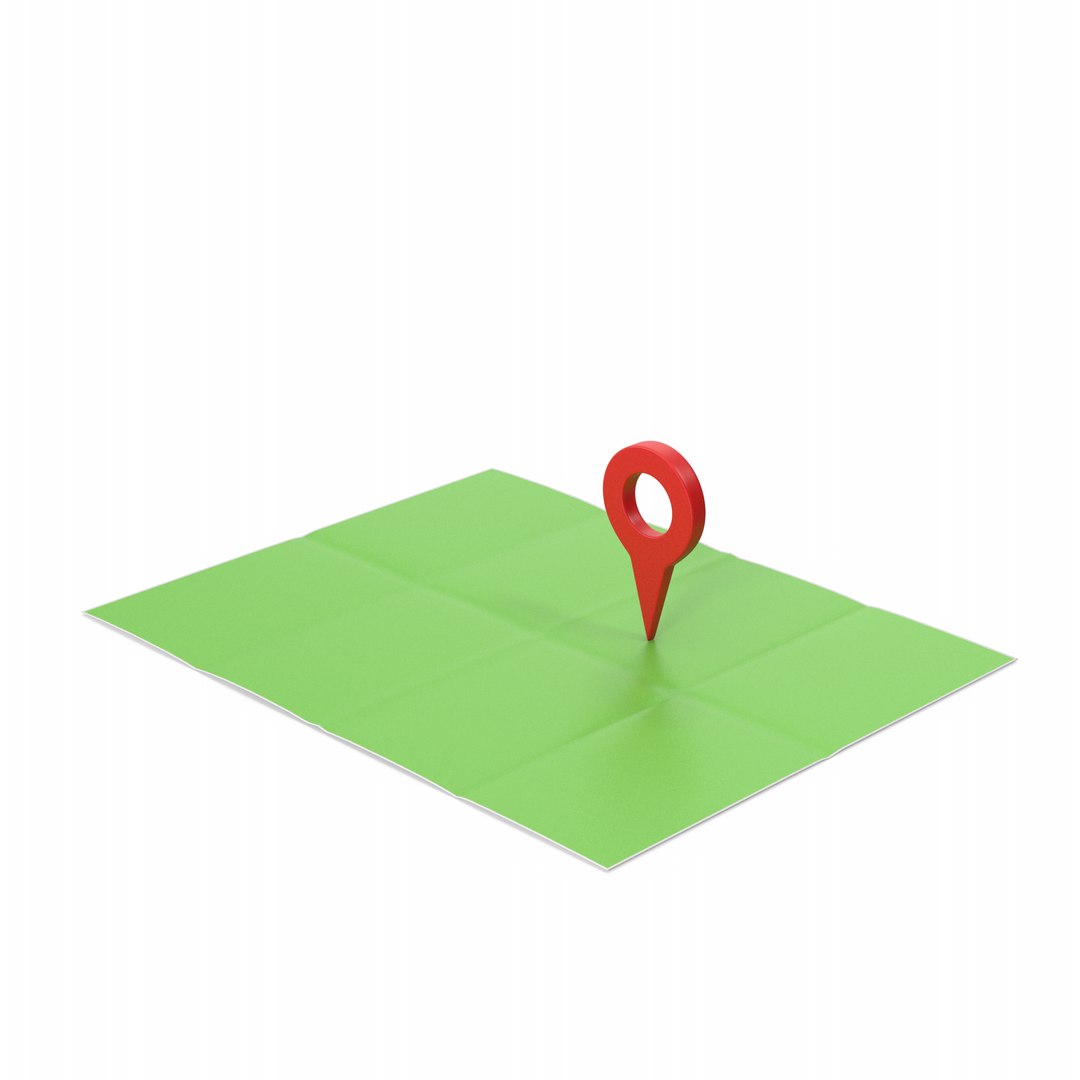 Map Paper And Pin 3D Model - TurboSquid 2193283