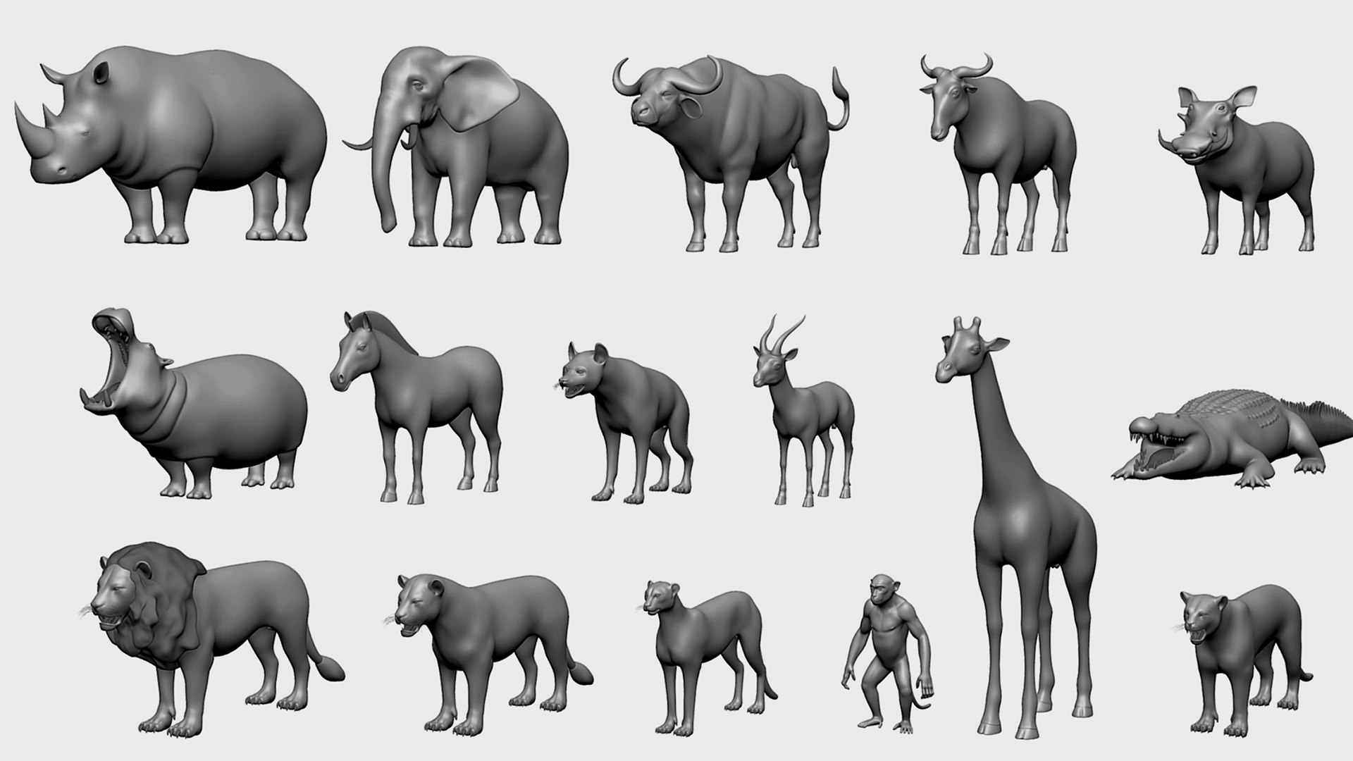 16 Wild Animal Colelction 3D Model - TurboSquid 2234860