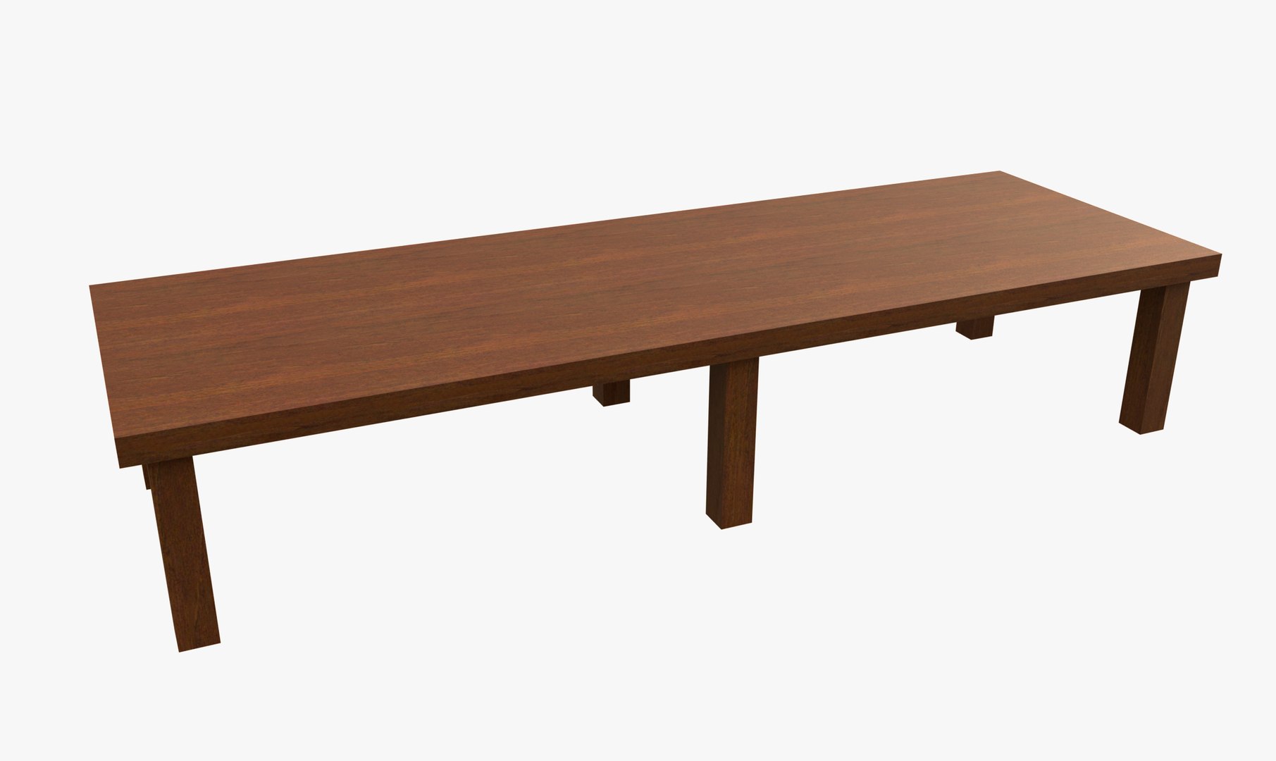 Free 3D Big Wood Table Model - TurboSquid 2423799