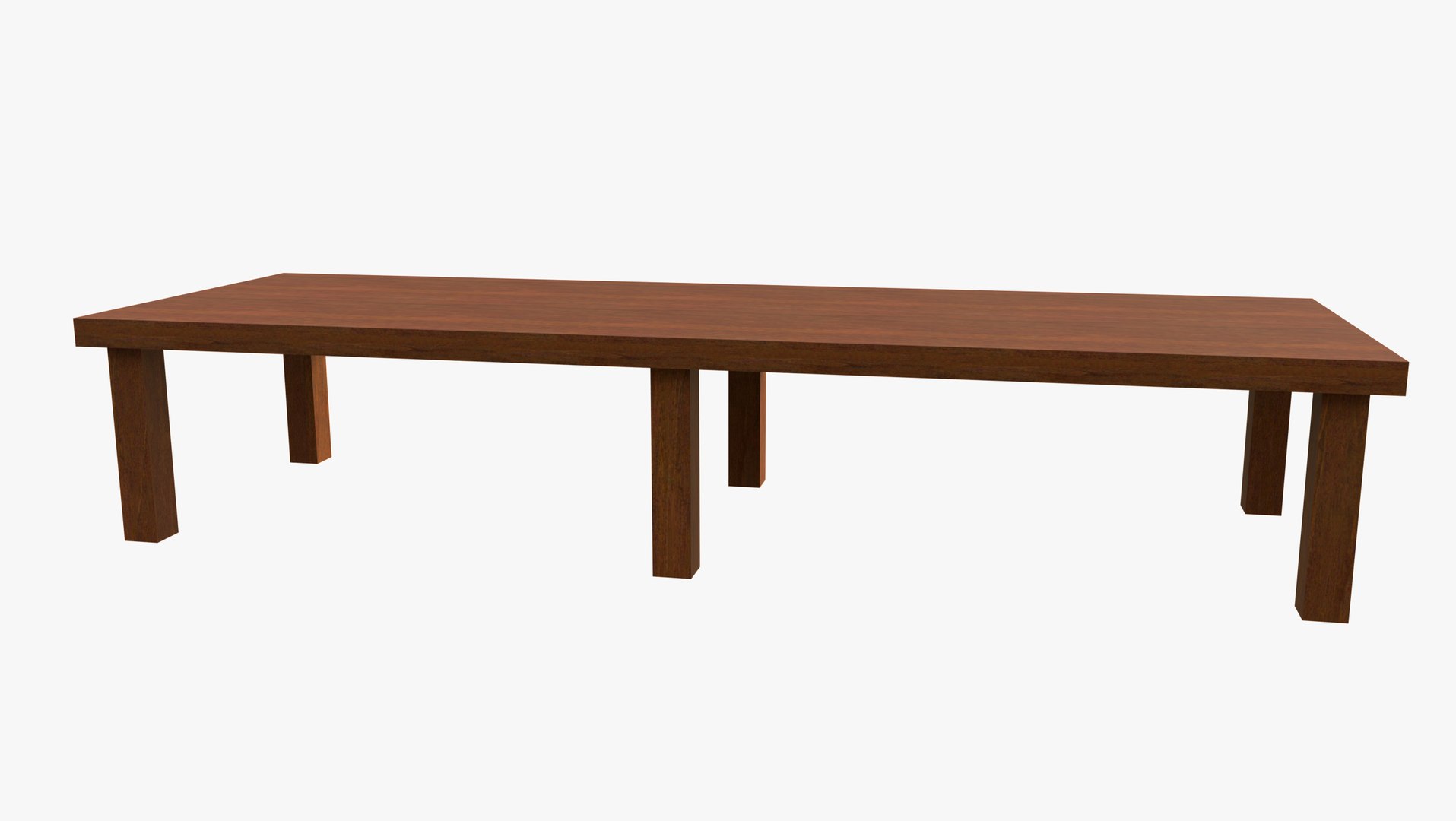 Free 3D Big Wood Table Model - TurboSquid 2423799