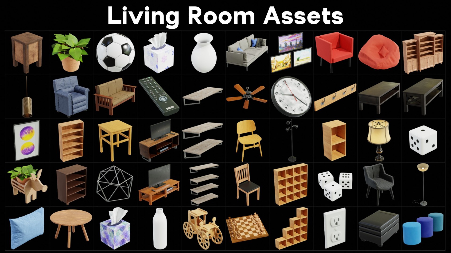 3D Furniture And Home Asset Pack Blender - TurboSquid 2083328