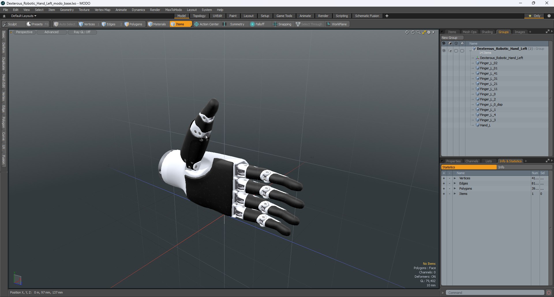 3D Dexterous Robotic Hand Left - TurboSquid 2328302