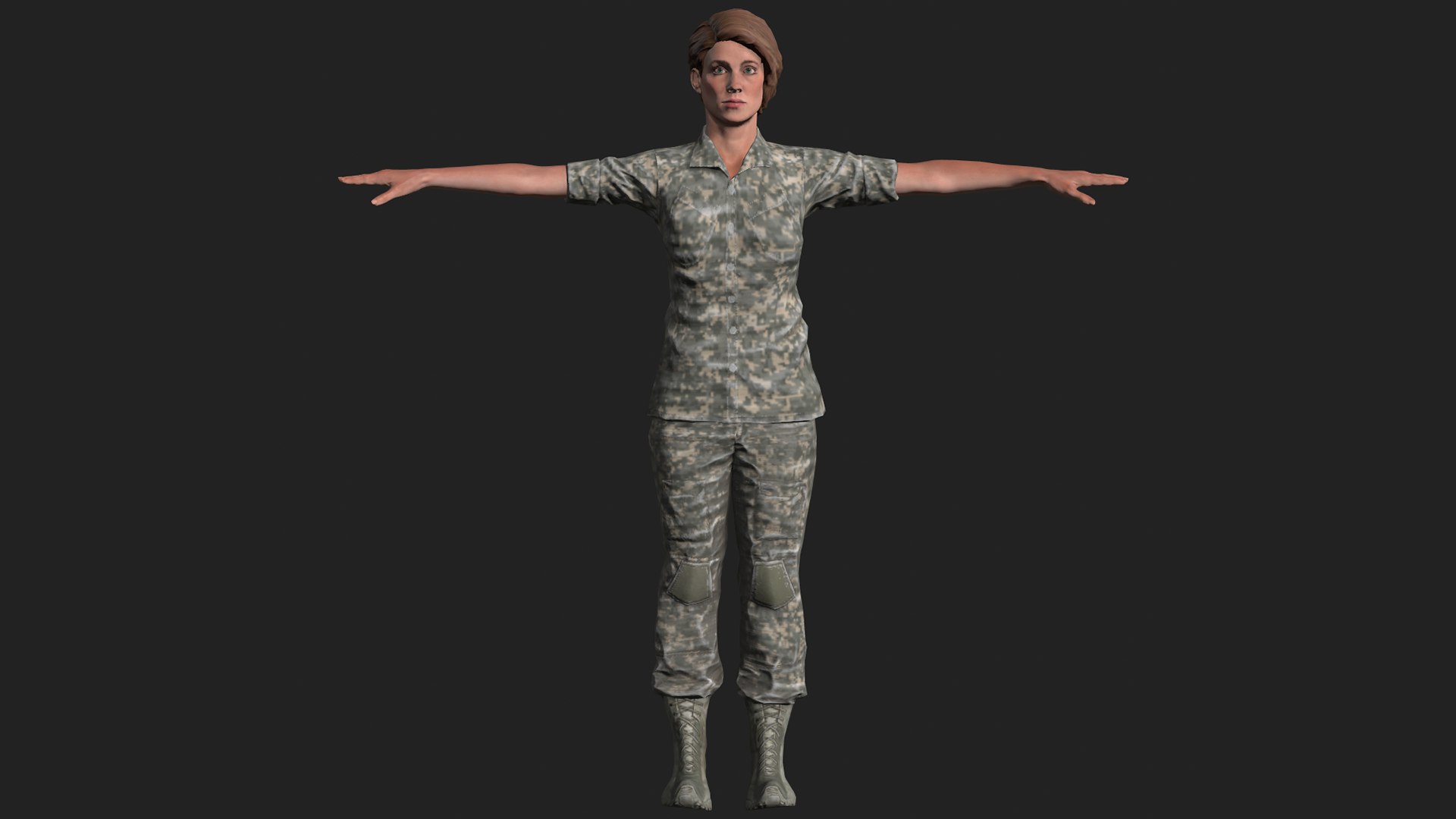 3D Military Female Soldier - TurboSquid 1662635