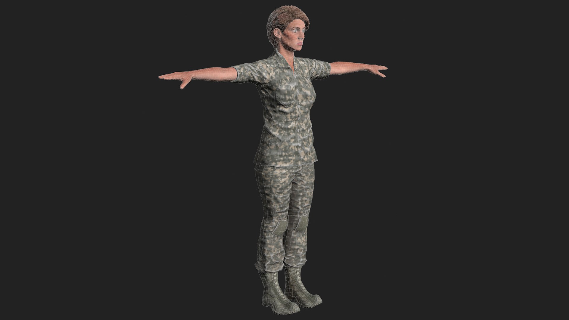 3D Military Female Soldier - TurboSquid 1662635