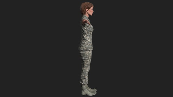 3D military female soldier - TurboSquid 1662635