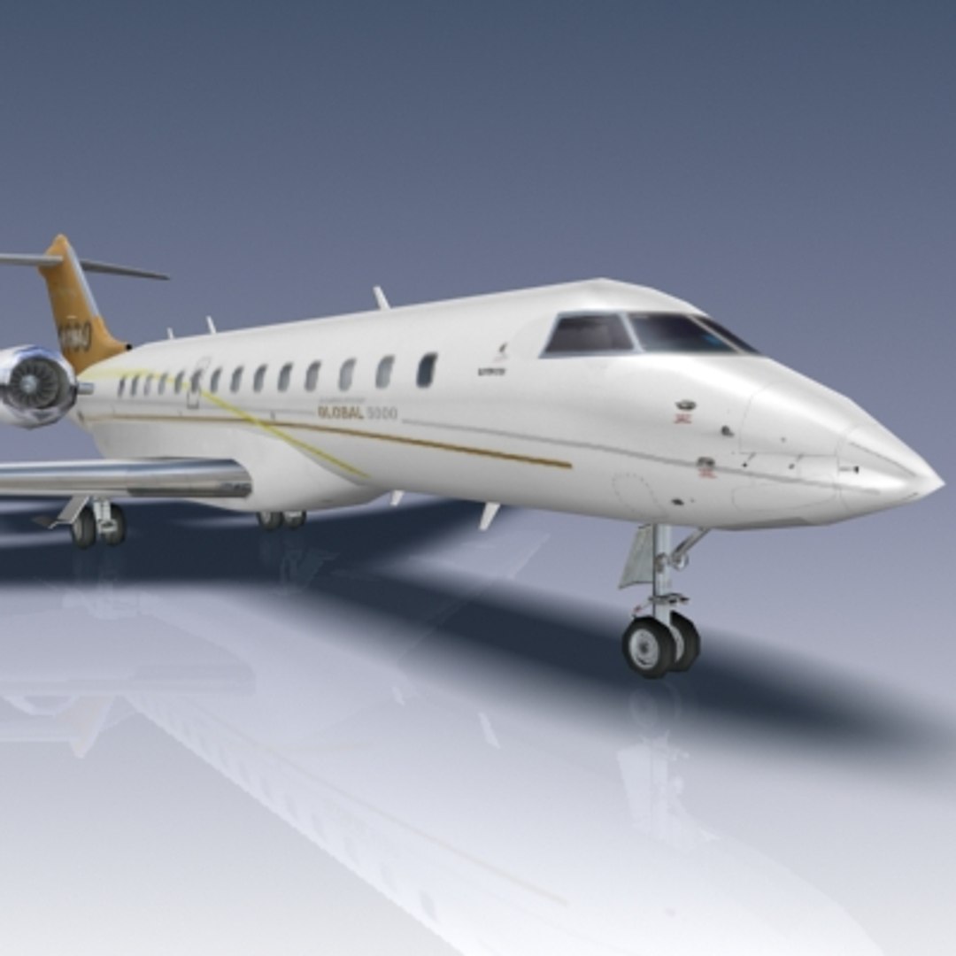 3d Bombardier Global 5000