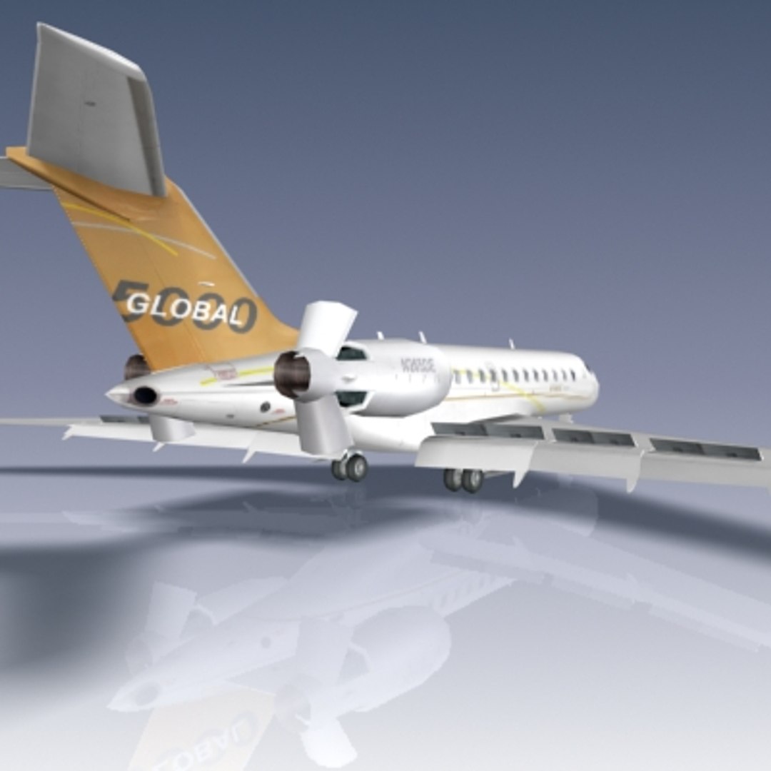 3d Bombardier Global 5000