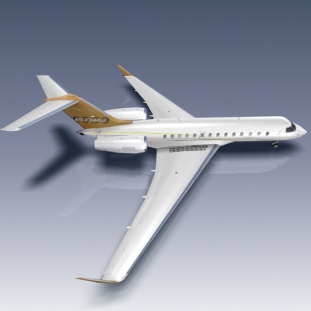 3d Bombardier Global 5000