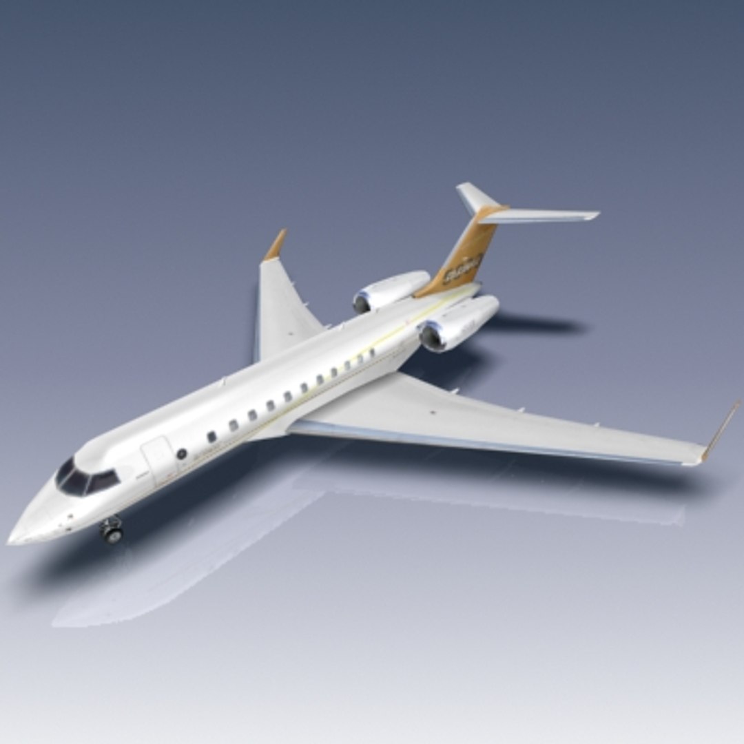 3d Bombardier Global 5000