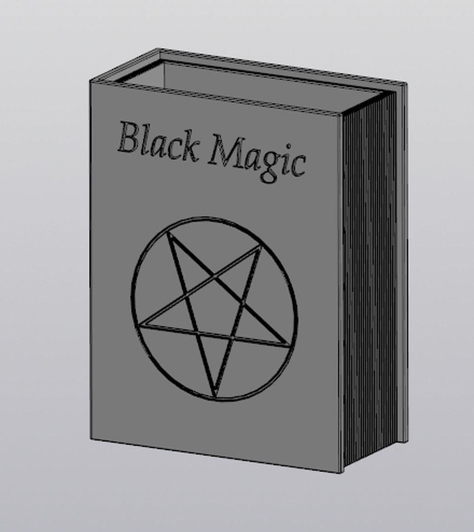 3D Vase Penholder Black Magic Book Model - TurboSquid 1950576