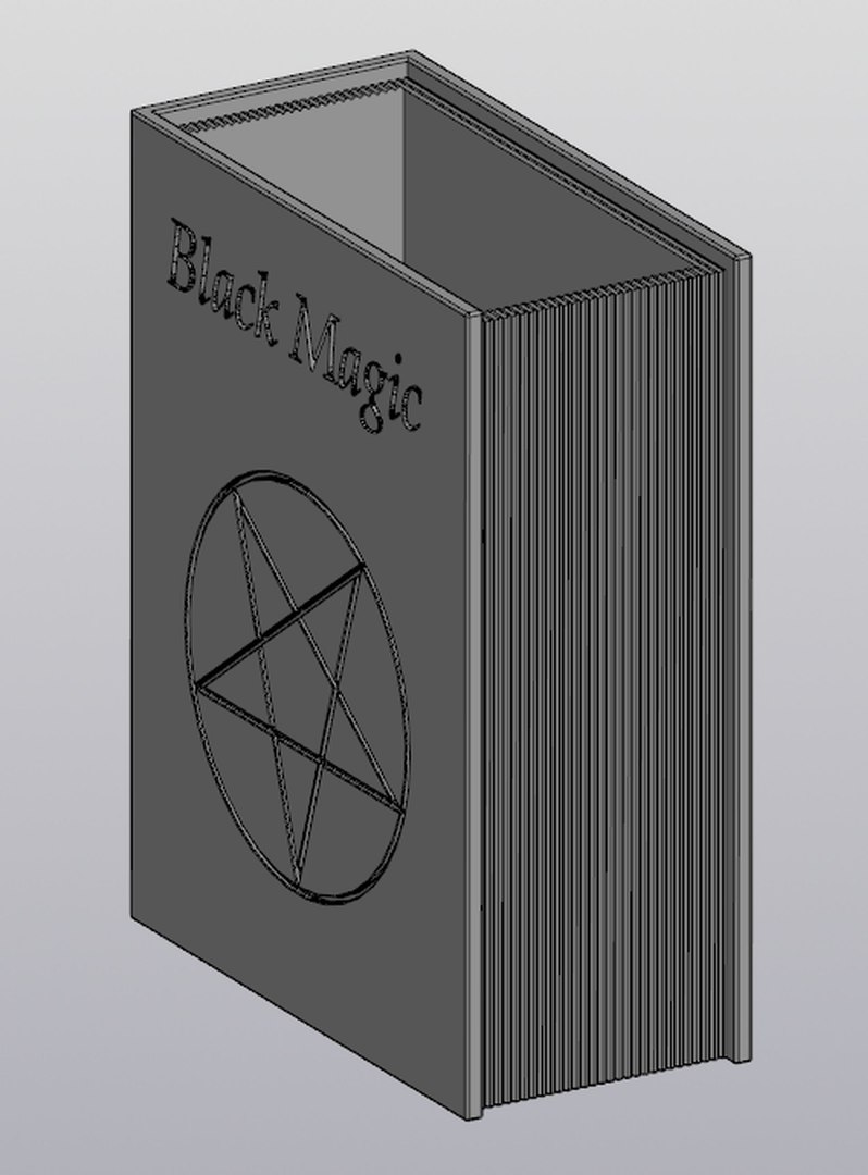 3D Vase Penholder Black Magic Book Model - TurboSquid 1950576