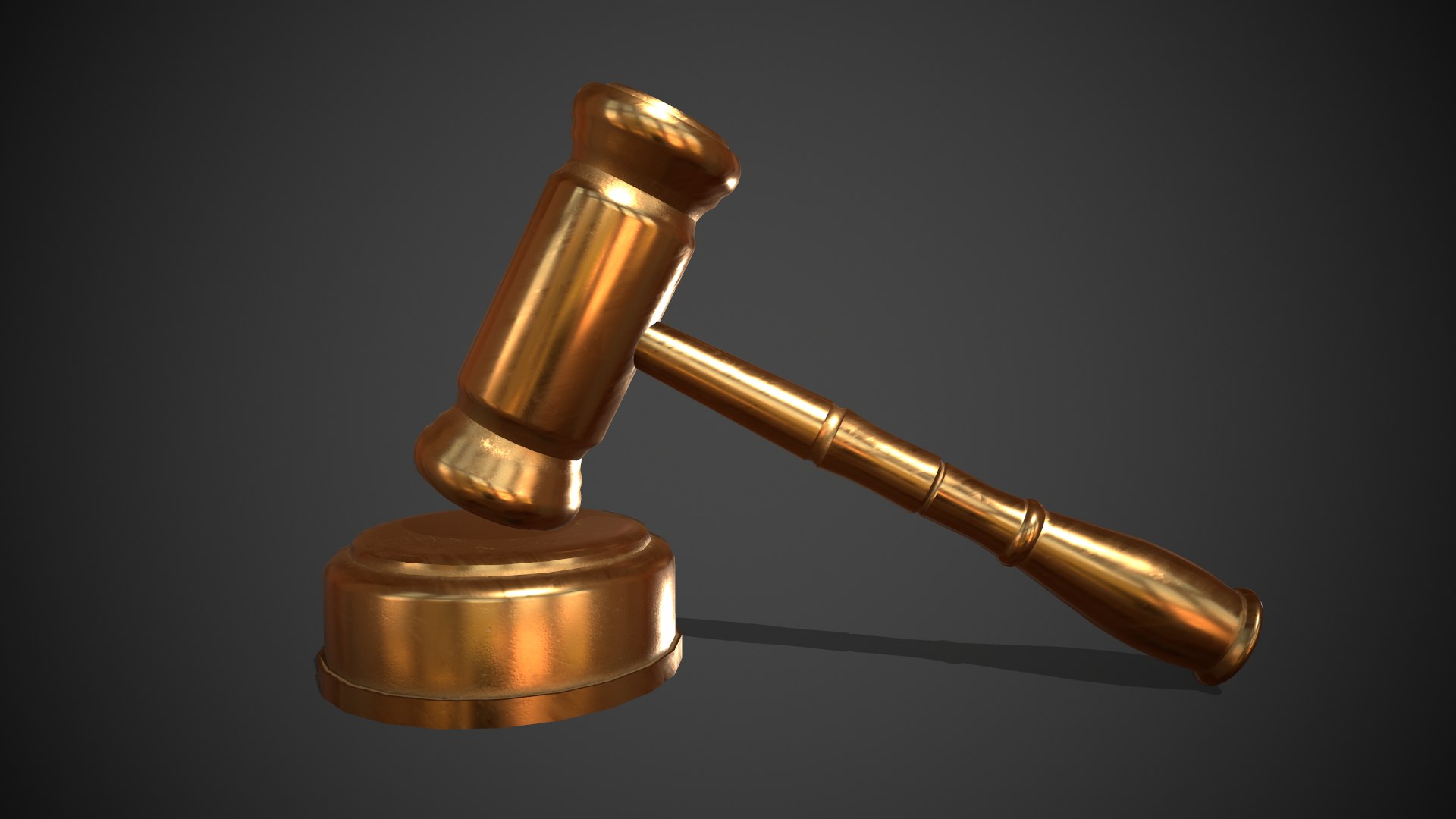 Golden hammer judge 3D model - TurboSquid 1567604