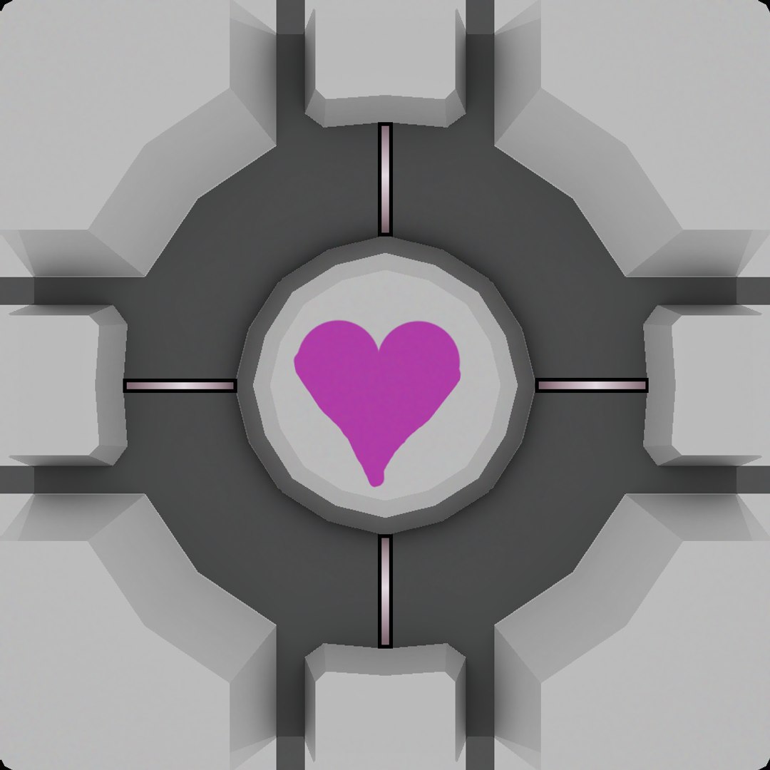 Weighted Companion Cube 3d Model