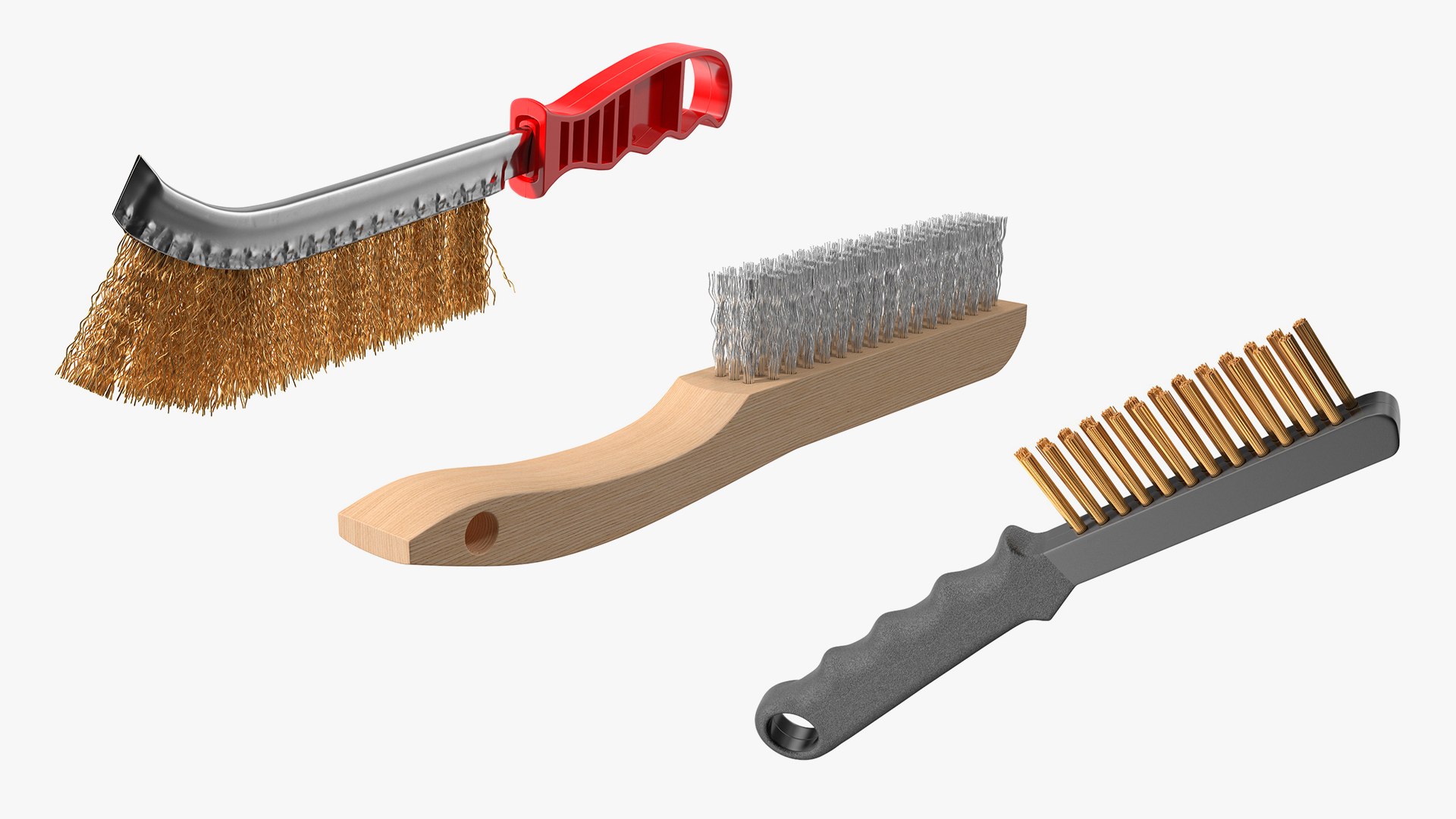 Wire Cleaning Brushes Collection Model - TurboSquid 2195491