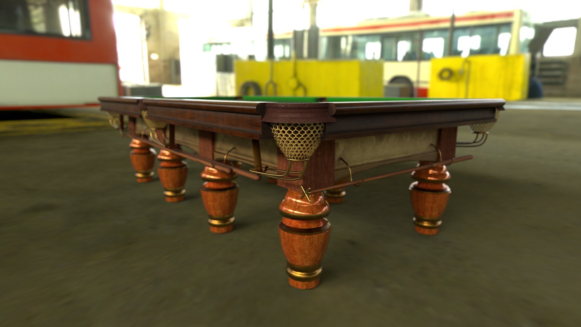 3D Game Ready Snooker Table With 4K Textures - TurboSquid 2152356